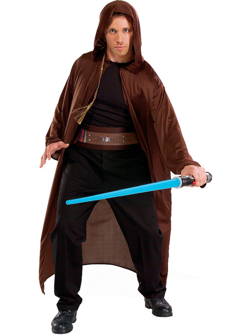 Adult's Star Wars Jedi Knight Costume Set with Robe, Belt, Lightsaber ...