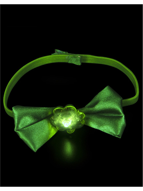 St. Patrick's Day Green Flashing LED Bow Tie
