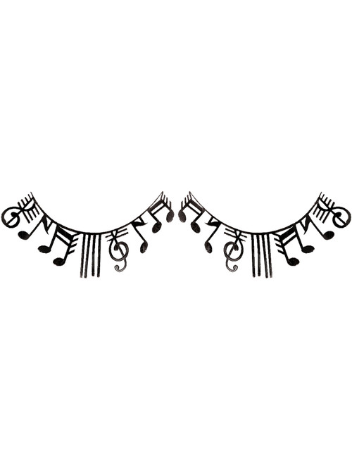 Black Music Notes Eyelashes
