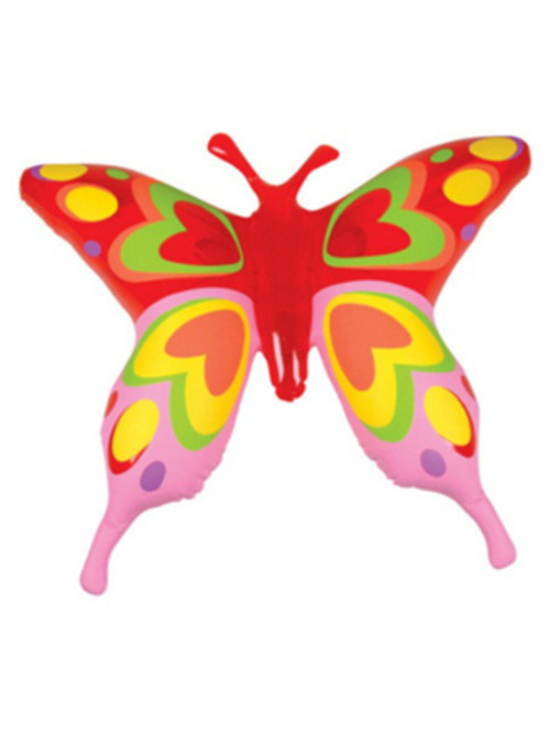 27" Giant Inflatable Red and Pink Transparent Butterfly