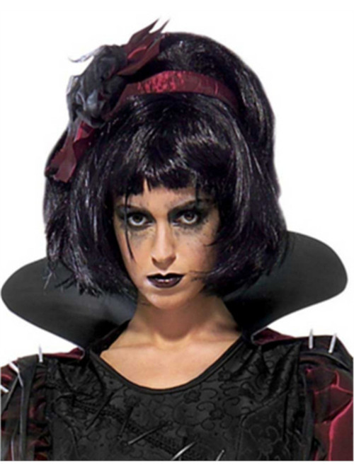 Women's Black Snow Fright Wig