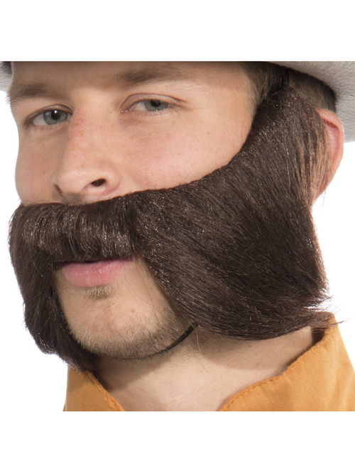 Brown Civil War Beard and Moustache