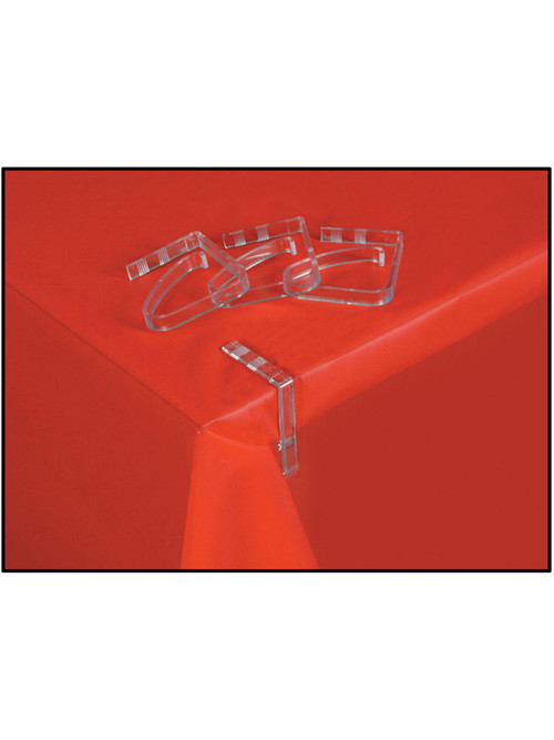 Set of 4 Clear Plastic Table Cloth Clips