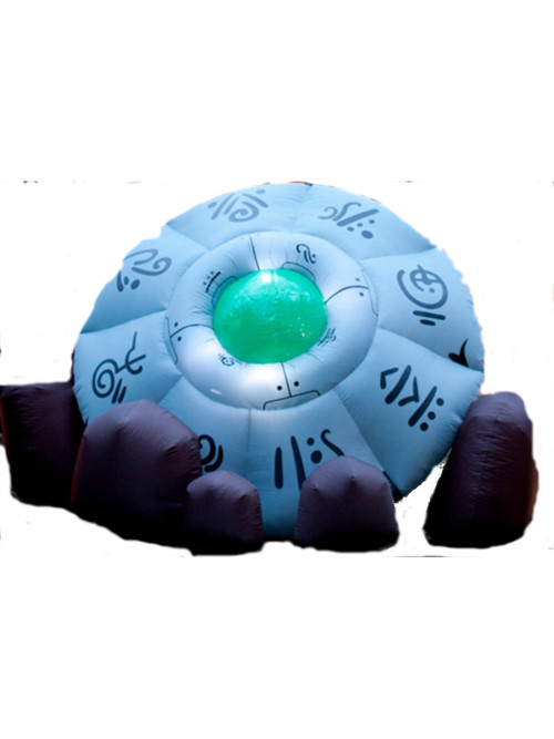 Giant 10' Inflatable Alien Crashed UFO Lawn Decoration