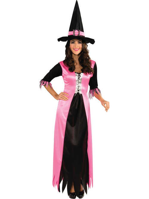 Women's Pink and Black Witch Costume