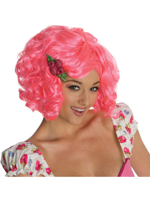Women's Strawberry Shortcake Raspberry Tart Pink Costume Wig