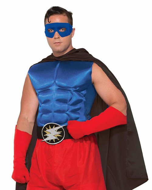 Men's Blue Superhero Muscle Chest