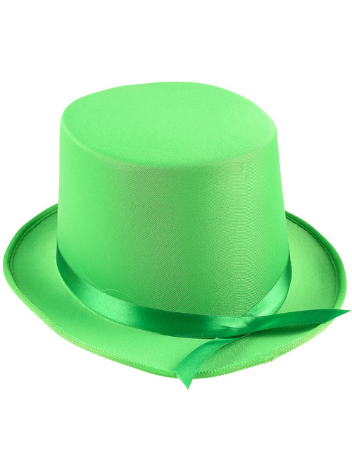 Adult's Green Fabric Top Hat