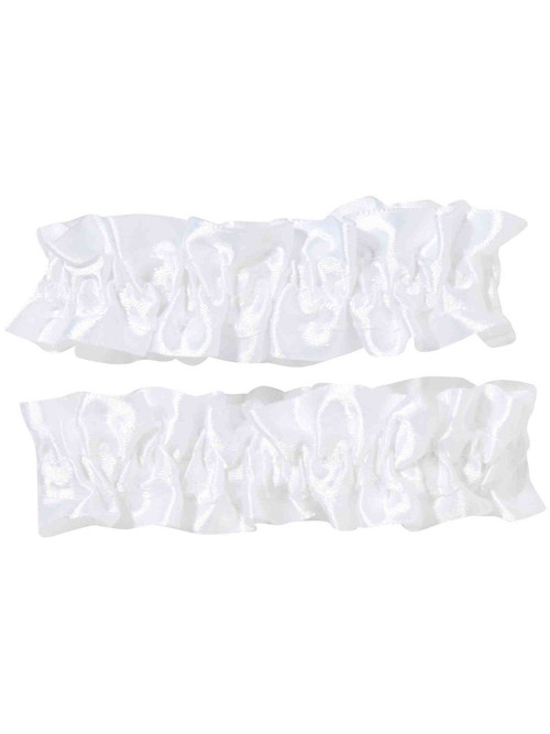 Set of 2 White Garters or Arm Bands