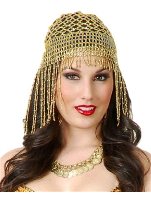 Gold Beaded Headpiece