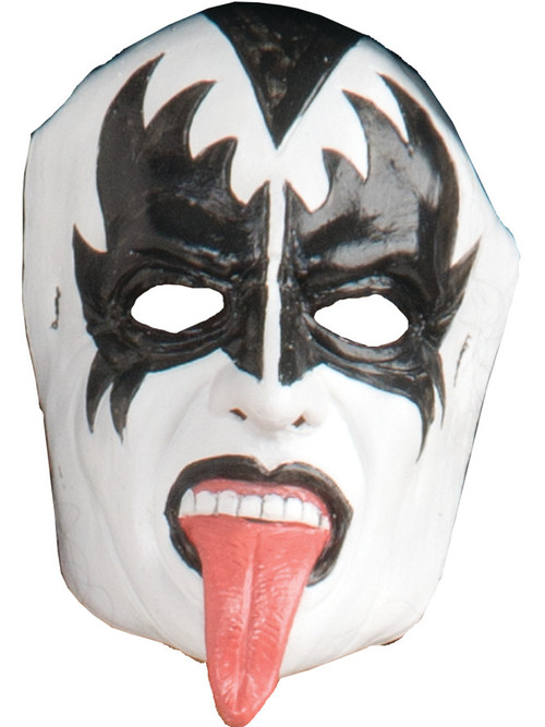 Adult Kiss Gene Simmons The Demon Half Vinyl Mask
