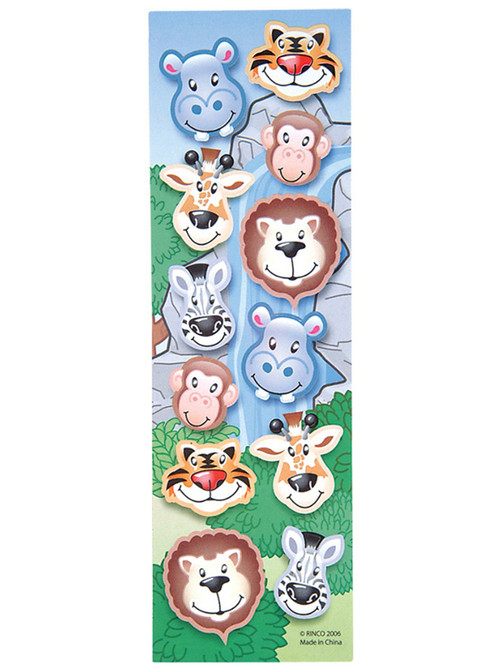 Set of 144 Zoo Animal Assorted Stickers