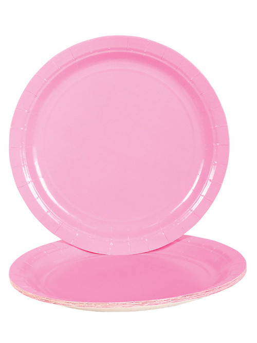 Lot of 25 9" Light Pink Paper Plates
