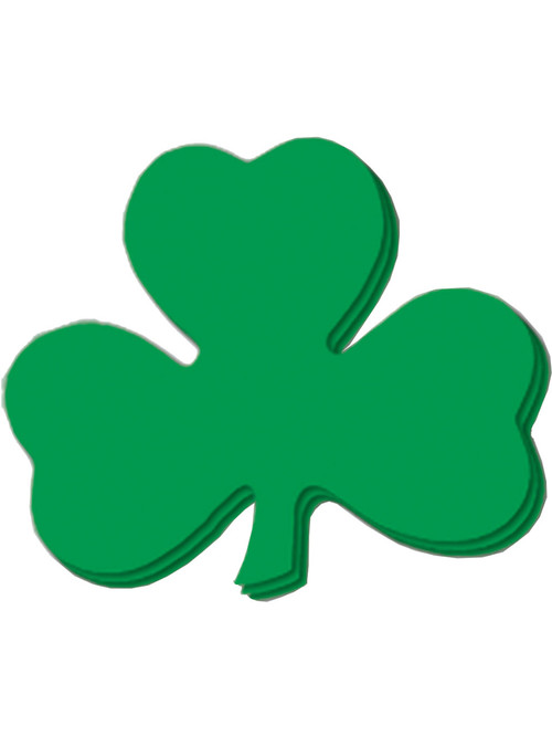 Set Of 10 5" Packaged Green Shamrock Cutouts