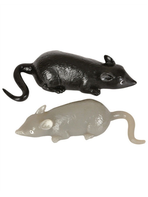 6" Sticky Grey Rubber Rat