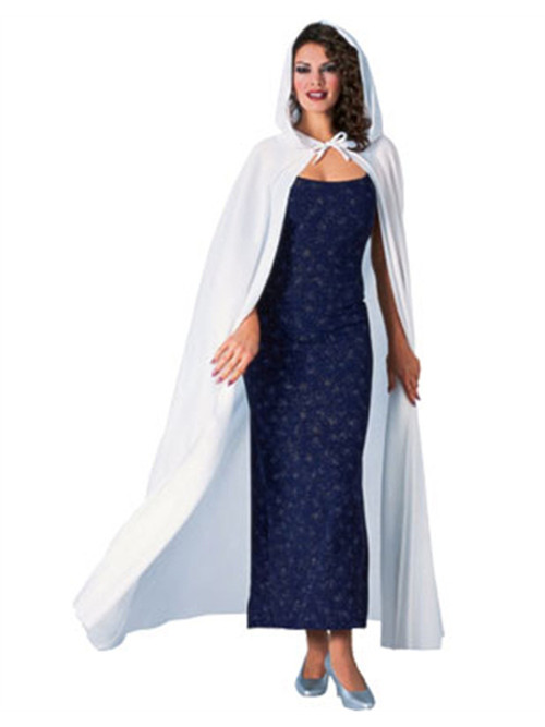 Adult White Magician Costume Hooded Robe Cloak Cape Adult White Magician Costume Hooded Robe Cloak Cape