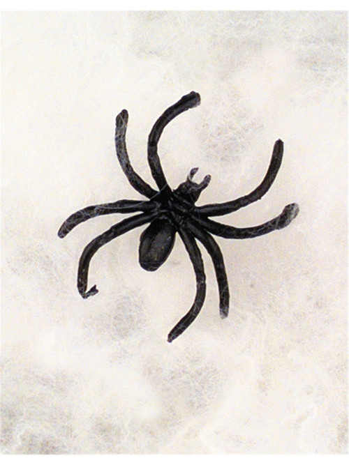 Halloween Spider Webbing with 2" Plastic Spider