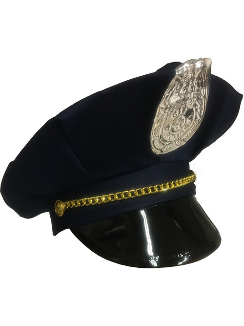 Kids Police Hat With Visor And Badge