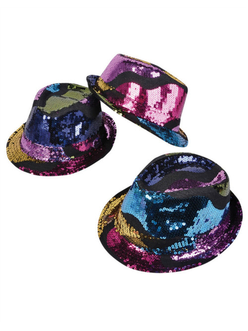 Deluxe Multi-Color Sequin Party Fedora