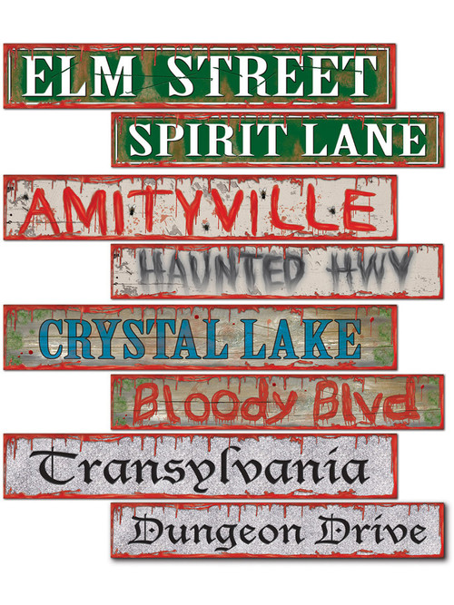 Halloween Street Sign Cutouts