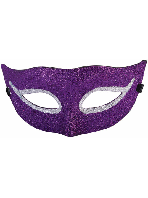 Purple Glitter Style Half Mask
