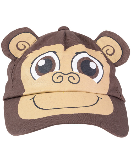 Kid's Brown Monkey Baseball Cap