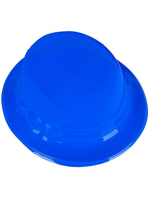 Blue Plastic Derby Hat