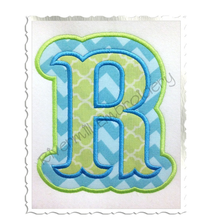 Carnival Double Applique Machine Embroidery Alphabet Font - Rivermill ...