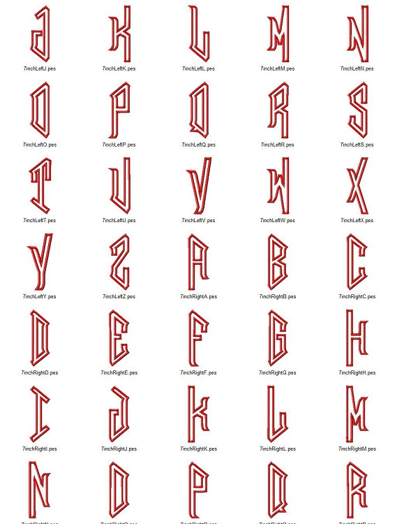 Point Monogram Applique Machine Embroidery Alphabet Font - Rivermill ...