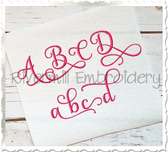 1 1/2" Size ONLY - Samantha Script Alternate Letters (Set 1) Machine ...