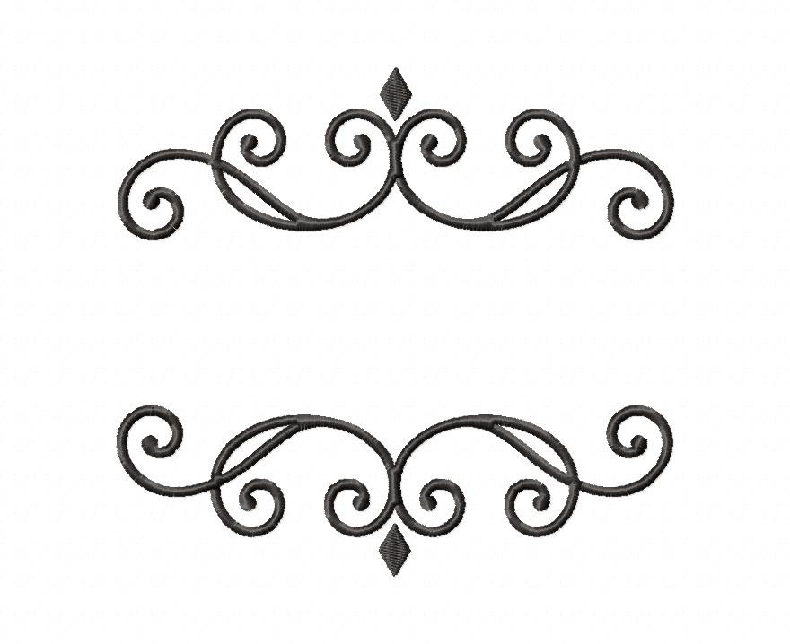 Elegant Monogram Font Frame Machine Embroidery Design - Rivermill ...