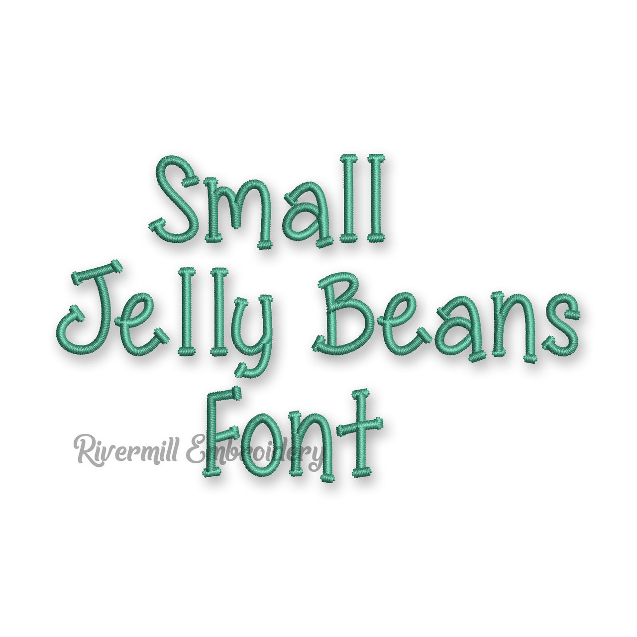 Small Mini Jelly Beans Machine Embroidery Font Alphabet - 1/2" & 3/4 ...