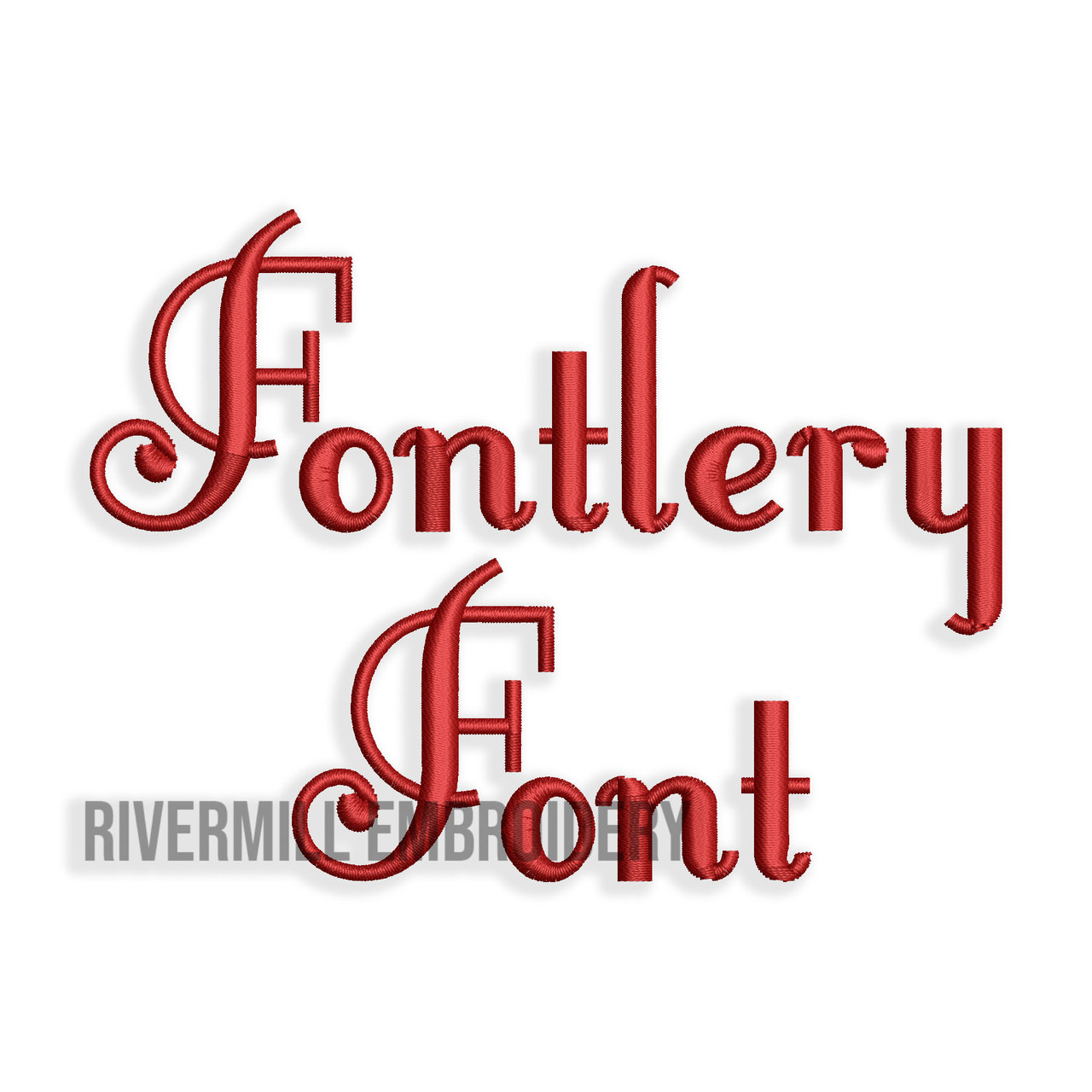 Fontleroy Machine Embroidery Font Alphabet - Rivermill Embroidery