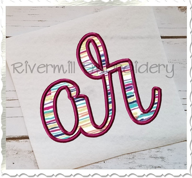Applique Arkansas "ar" Machine Embroidery Design - Rivermill Embroidery