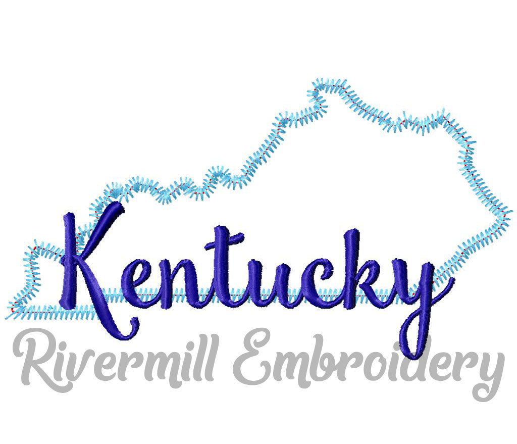Zig Zag Applique Kentucky State Machine Embroidery Design - Rivermill ...