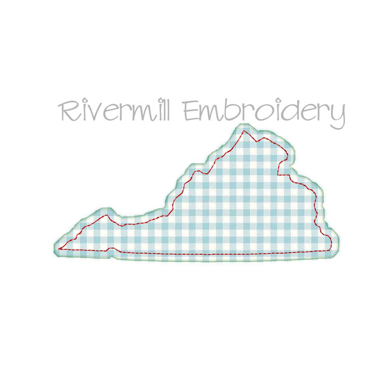 Raggy Applique State of Virginia Machine Embroidery Design - Rivermill ...