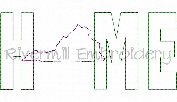 Raggy Applique Virginia Home Machine Embroidery Design - Rivermill ...