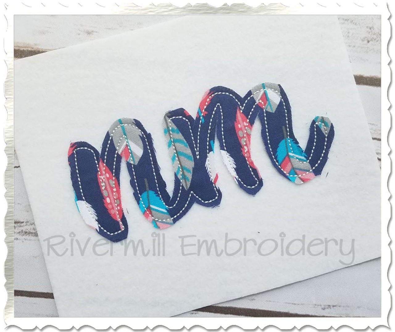 Raggy Applique New Mexico "nm" Machine Embroidery Design - Rivermill ...