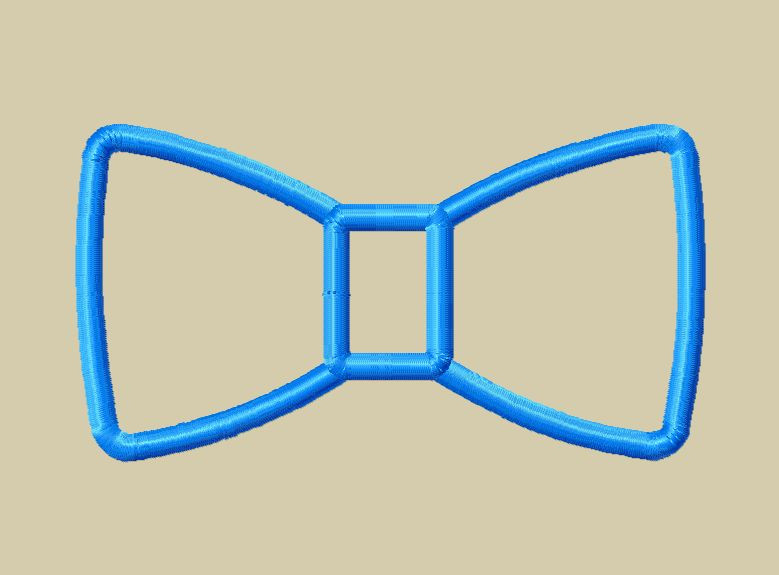 Bow Tie Applique Machine Embroidery Design - Rivermill Embroidery