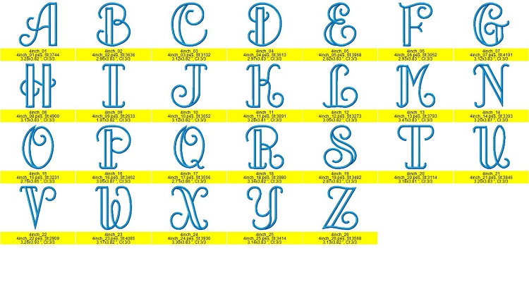 Hailey Applique Machine Embroidery Alphabet Font - Rivermill Embroidery