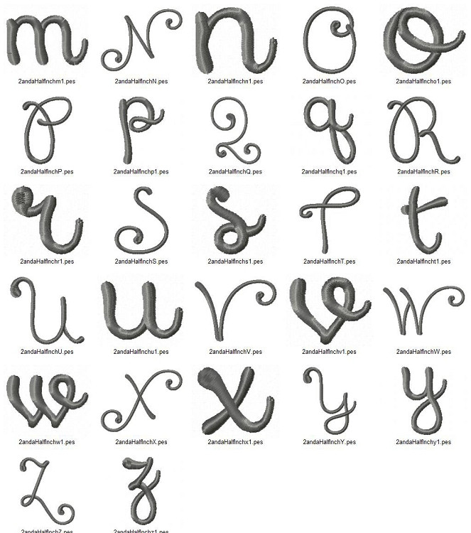 Xiomara Machine Embroidery Font - Rivermill Embroidery