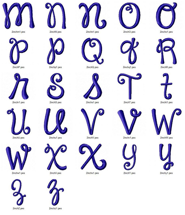 Happy Day Machine Embroidery Font Alphabet - Rivermill Embroidery