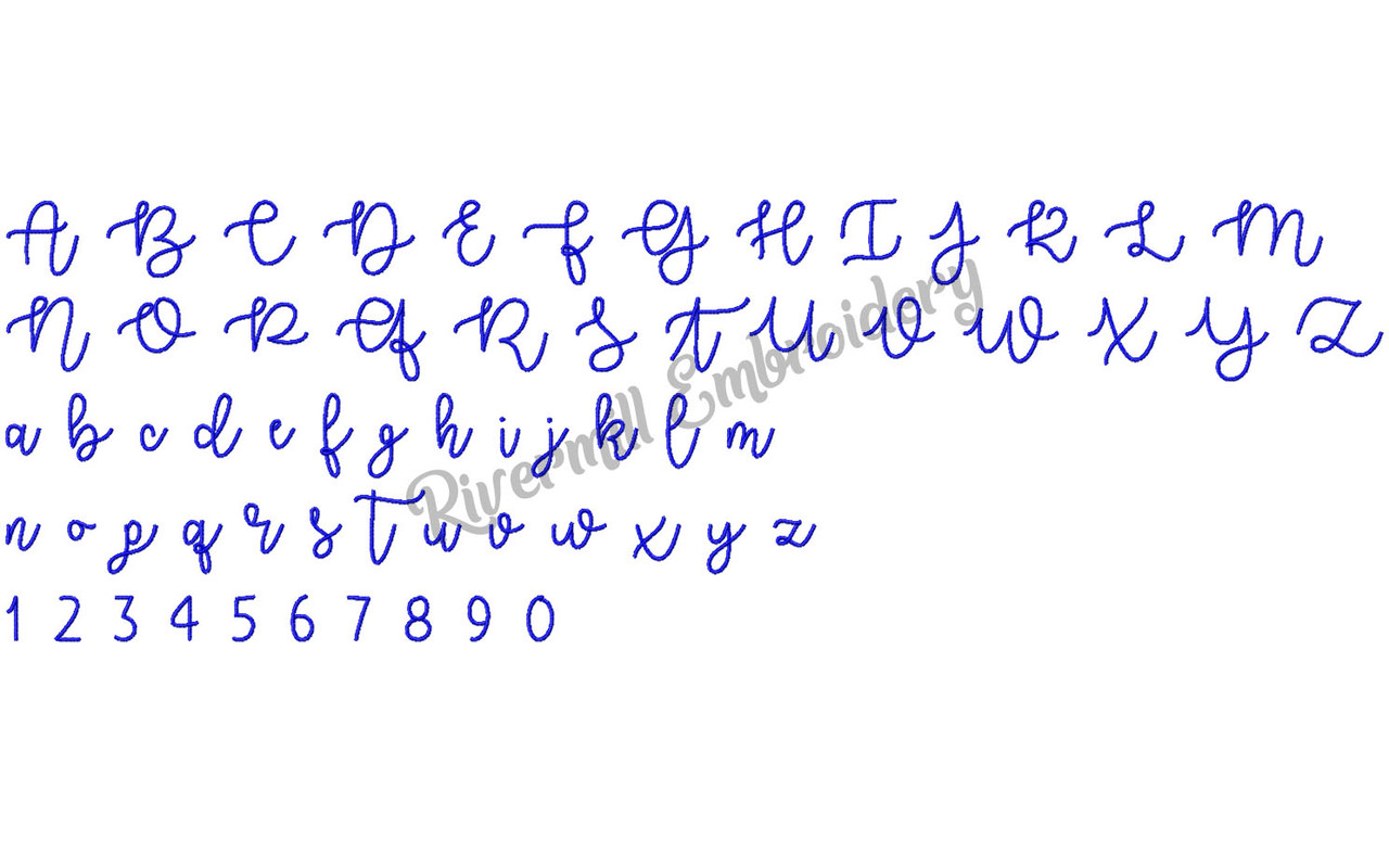 Madalyn Font Machine Embroidery Alphabet - Rivermill Embroidery