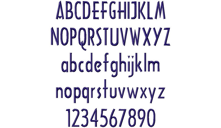 Archie Machine Embroidery Font Alphabet - Rivermill Embroidery