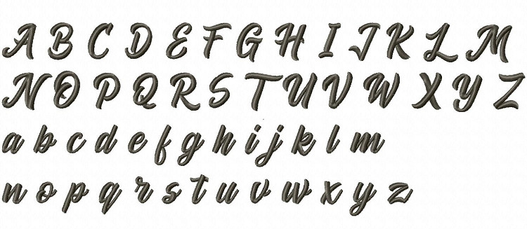 Brush Script Embroidery Font