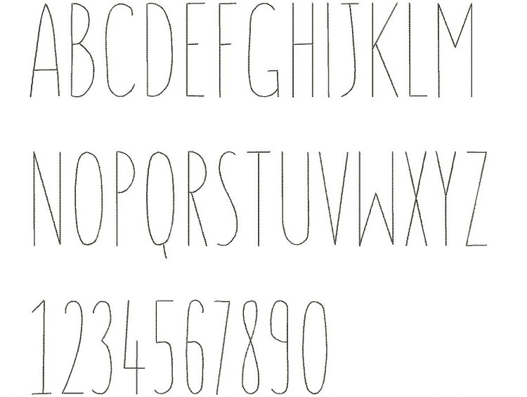 Farm Vintage Style Font Machine Embroidery Font Alphabet - Rivermill ...