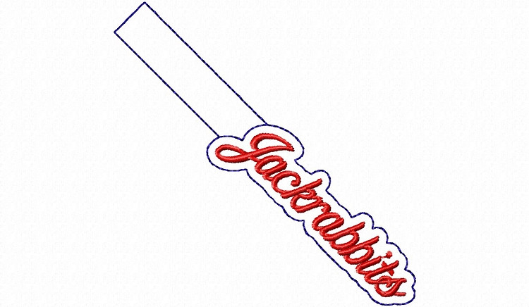 Jackrabbits In The Hoop Snap Tab Key Fob Machine Embroidery Design ...