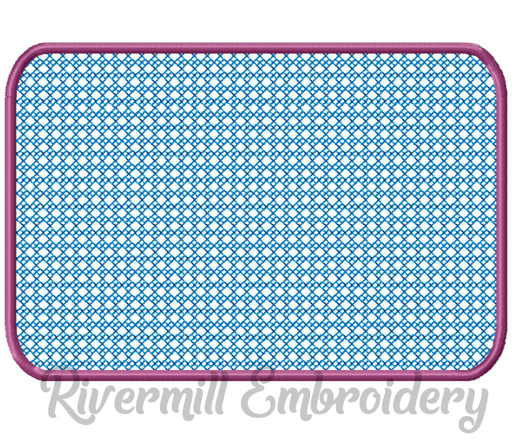 Rectangle Knockdown Stitch w/ Satin Stitch Border Machine Embroidery ...