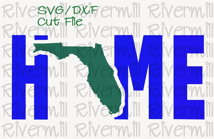 SVG DXF Florida Home Cut File - Rivermill Embroidery