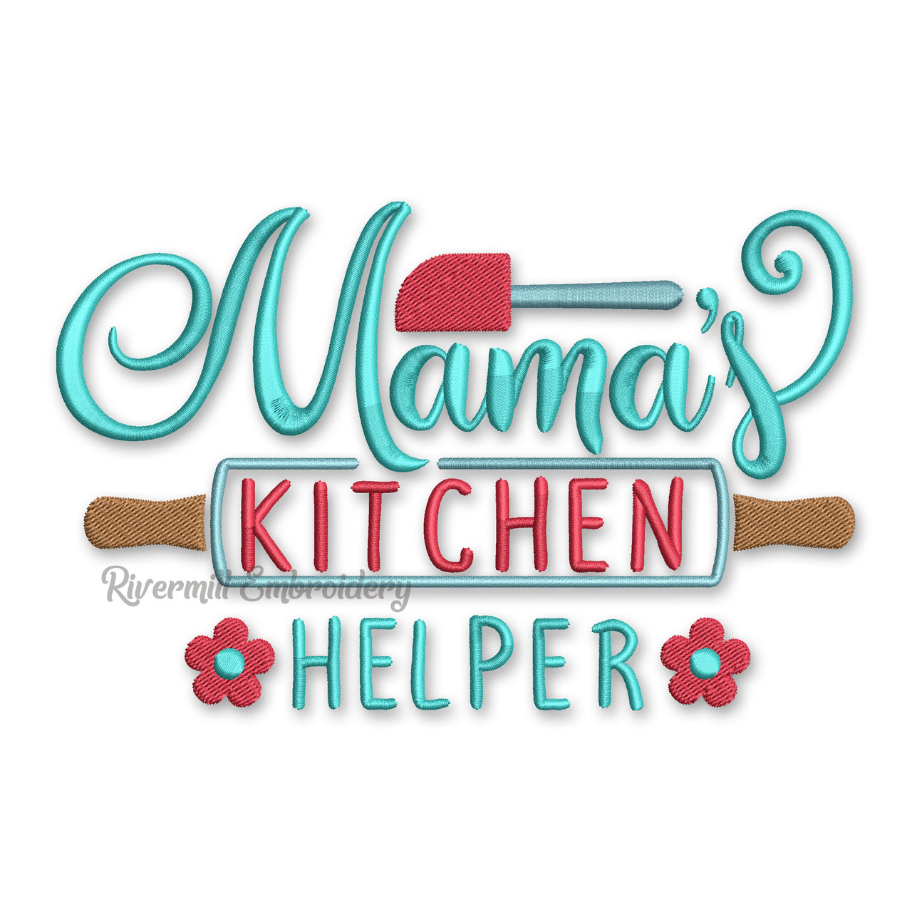 Mama's Kitchen Helper Machine Embroidery Design - Rivermill Embroidery